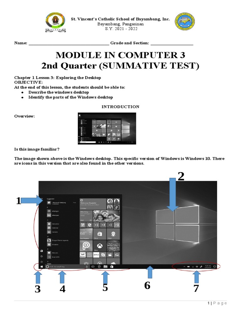 COMPUTER 3 2ND Summative Test | PDF | Art
