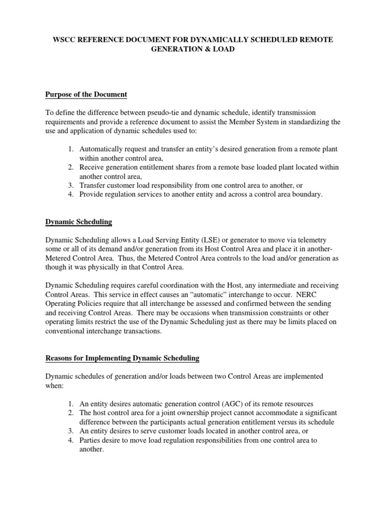 Dynamic Scheduling WSCC | PDF Dynamic Scheduling WSCC | PDF