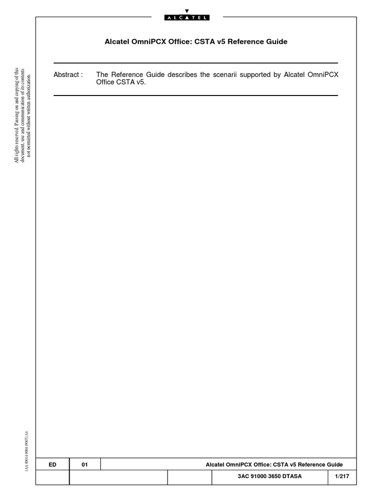 Csta v5 Reference Guide-Ed1 | PDF | Information Retrieval ...