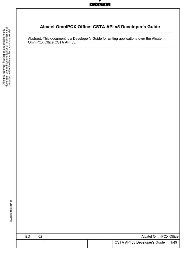 Csta v5 API Developers Guide-Ed2 | PDF