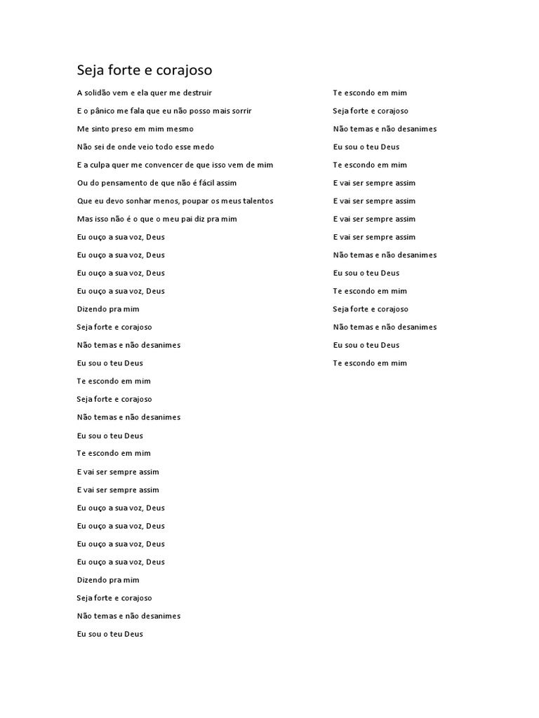 Seja Forte e Corajoso | PDF