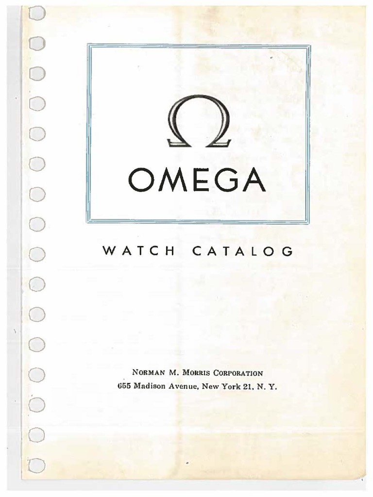 1955 Norman Morris Omega Catalogue Part 1 | PDF