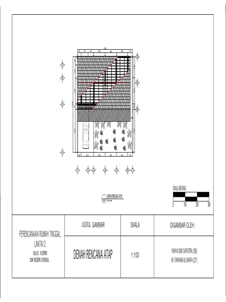 Denah Rencana Atap Lt2 | PDF