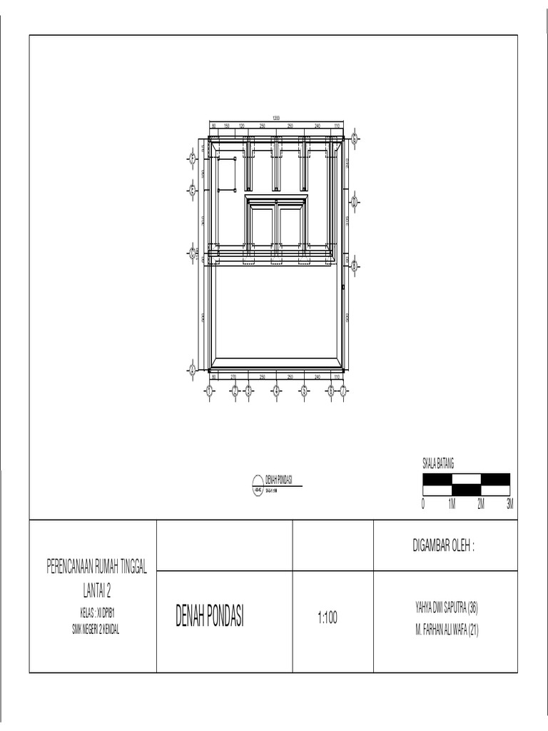 Denah Pondasi Lt 2 | PDF