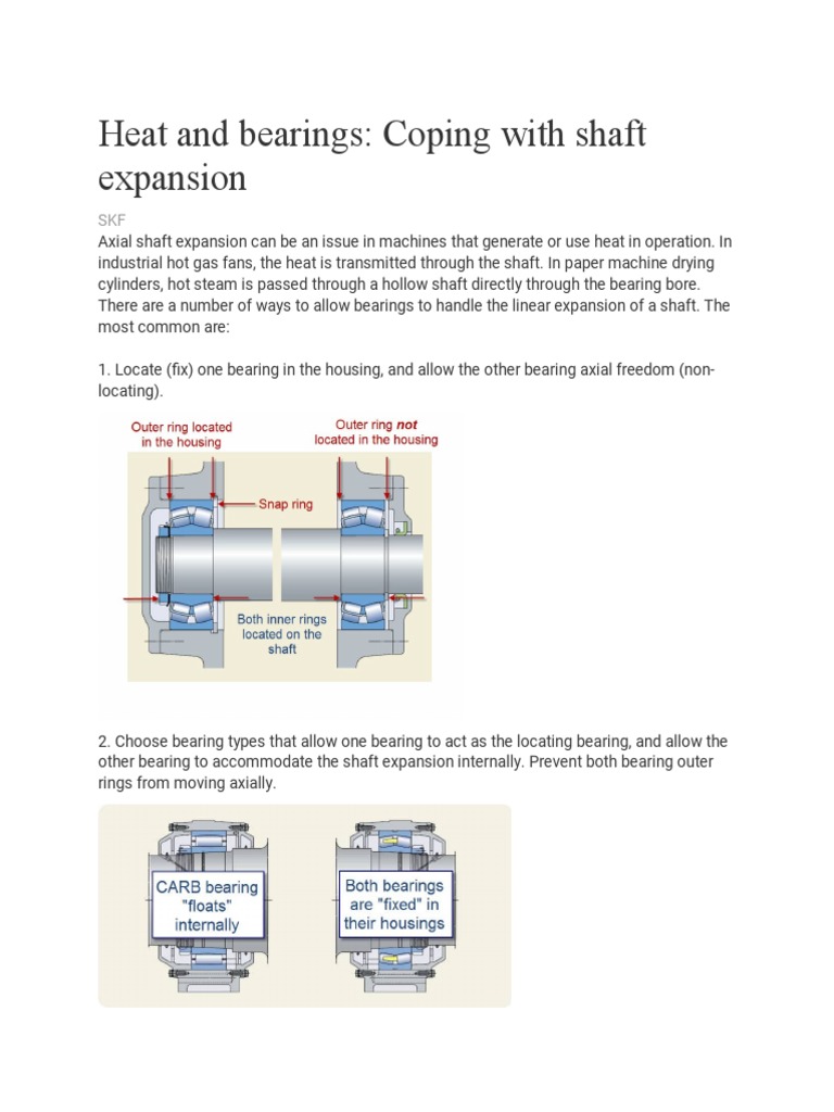 Understanding Heat and Bearings Expansion | PDF