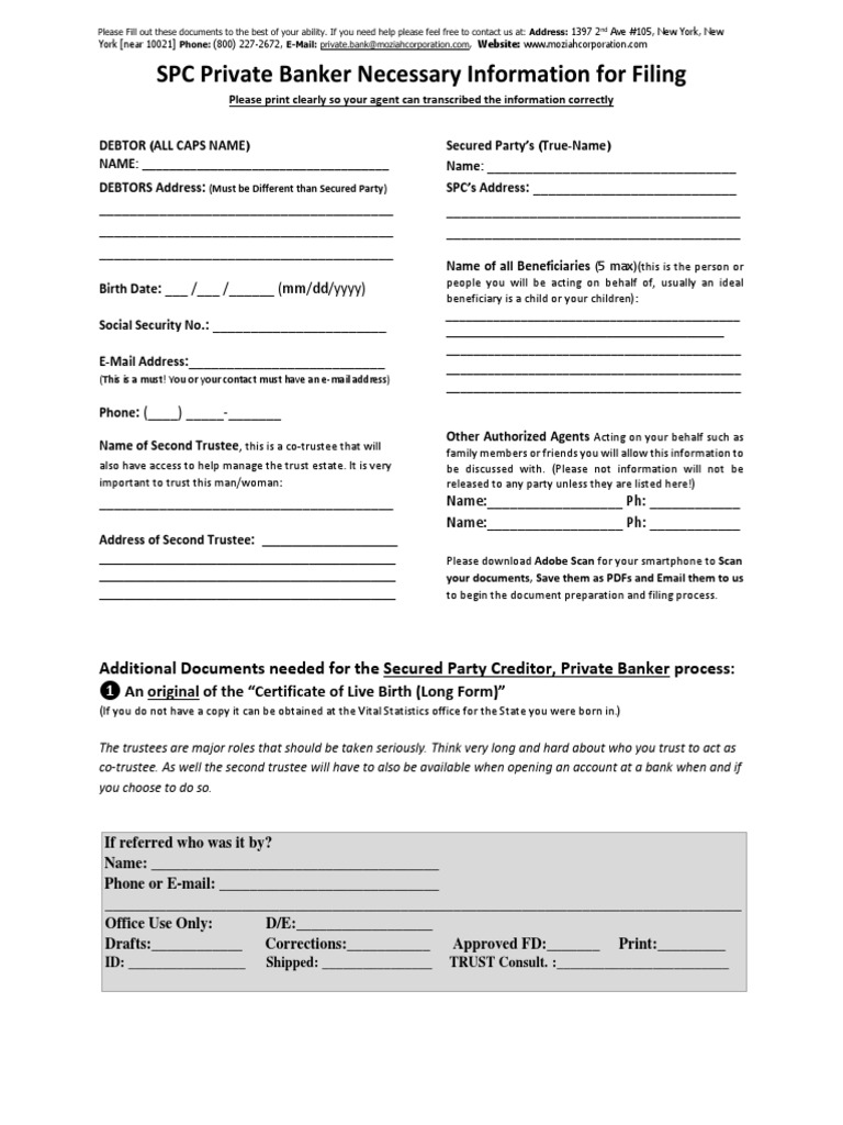 SPC - Intake Form and POA Requires Notary | PDF | Power Of Attorney ...