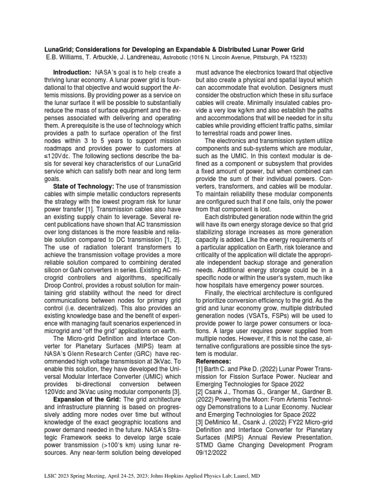 LunaGrid Considerations For Developing An Expandable & Distributed ...