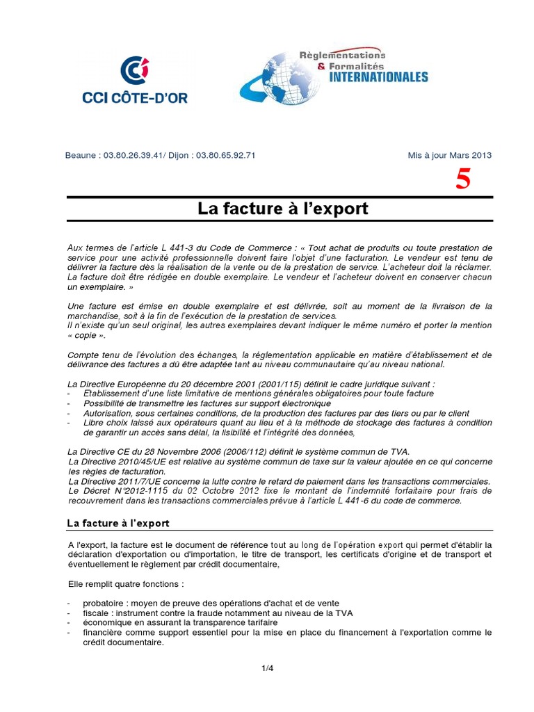 Fiche N 5 Facture | PDF | Facture | Taxe sur la valeur ajoutée