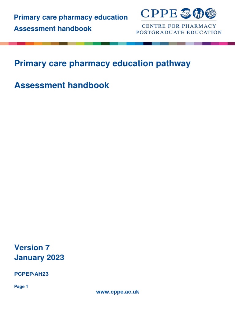 Assessment Handbook | PDF | Pharmacy | Expert