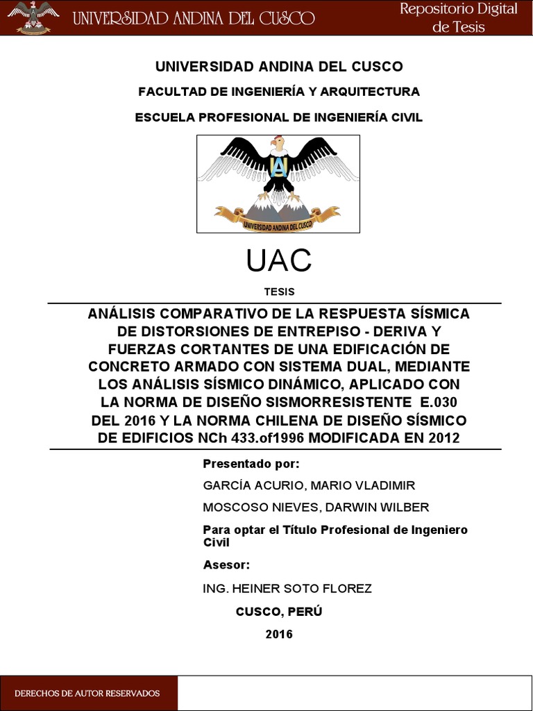 Mario Darwin Tesis Bachiller 2016 | PDF | Rigidez | Mecánica