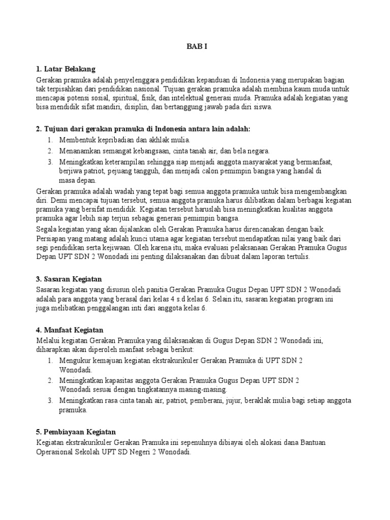 Lap Ekskul Pramuka | PDF