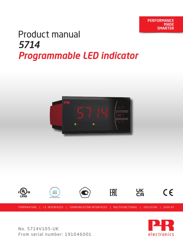 Product Manual: Programmable LED Indicator | PDF