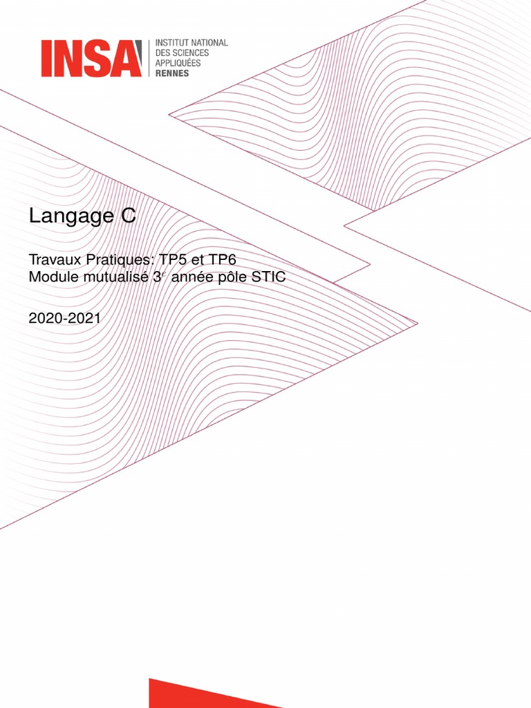 C: TP5 et TP6 - Guide Pratique 3e Année | PDF