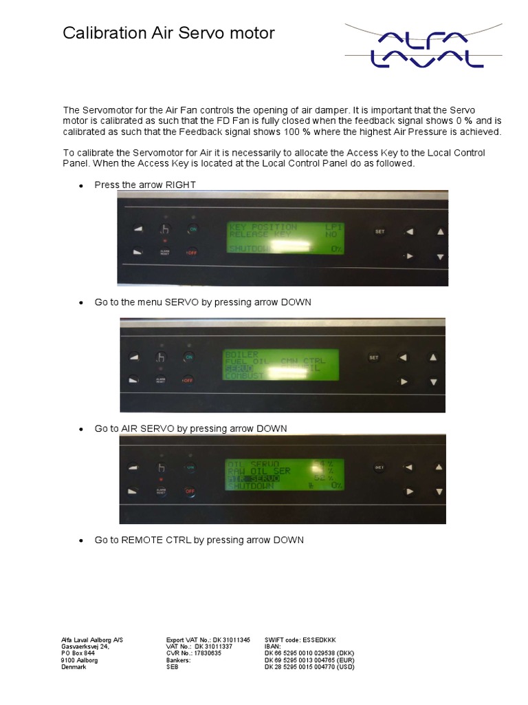 Servomotr Air Calibration for Mission | PDF