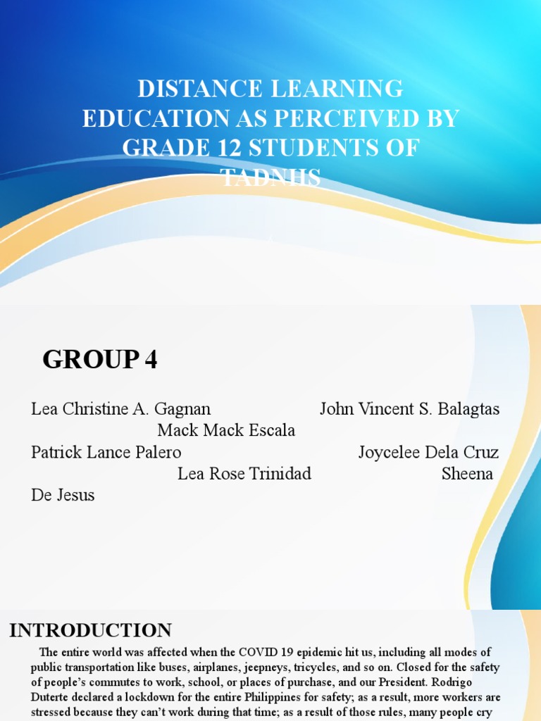 Presentation g12 | PDF | Distance Education | Methodology