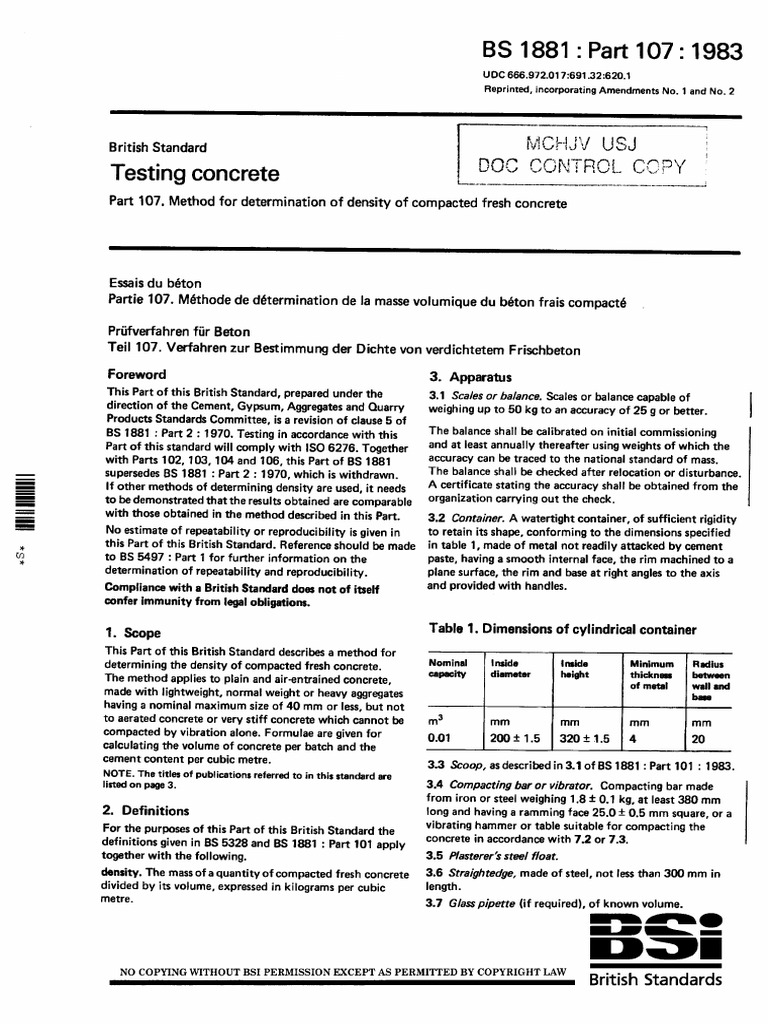 BS 1881 Part 107 1983 | PDF