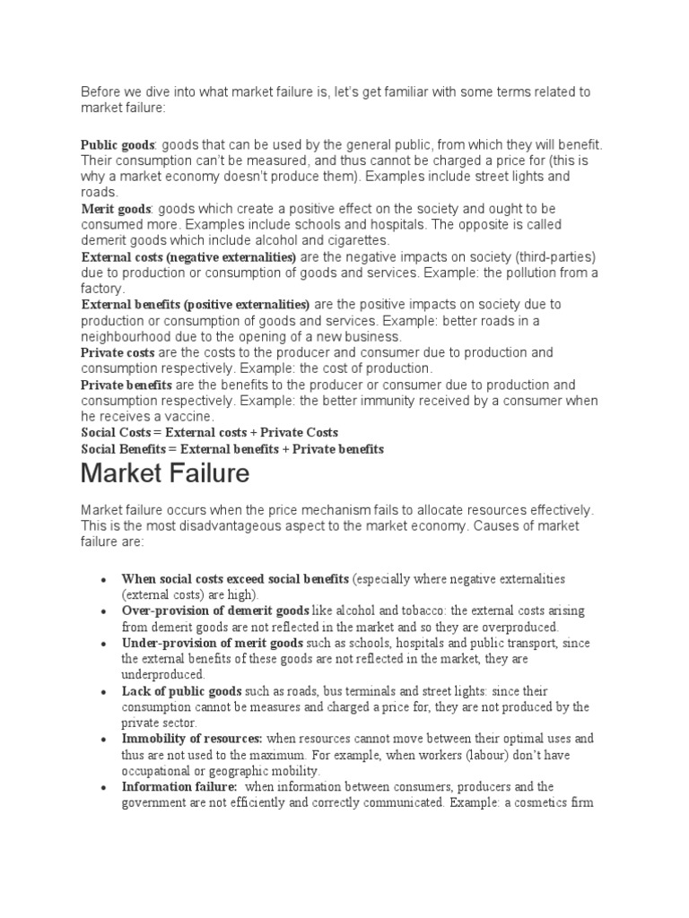Understanding Market Failure and Solutions | PDF | Externality | Taxes