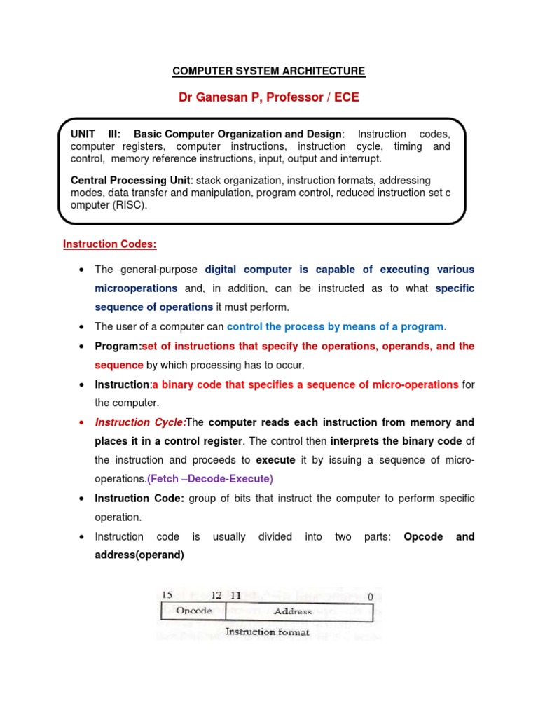 CSA Notes Unit 3 | Download Free PDF | Central Processing Unit ...