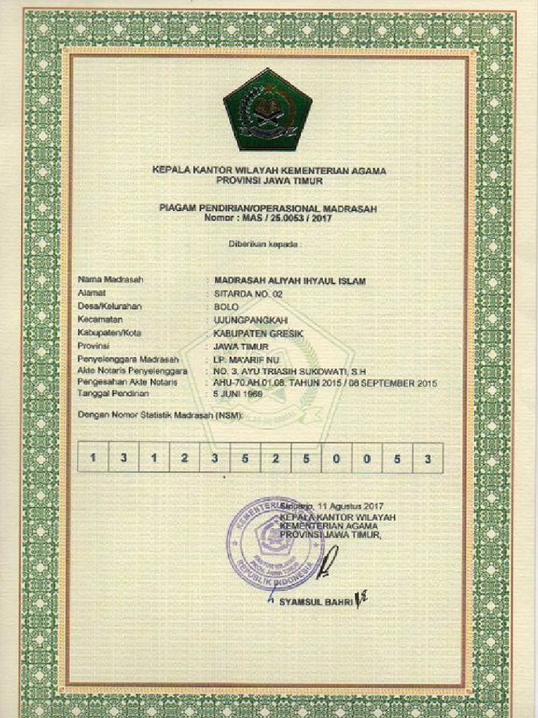 Ijin Operasional | PDF