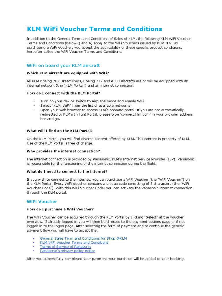 Wifi Terms and Conditions | PDF | Internet | Wi Fi