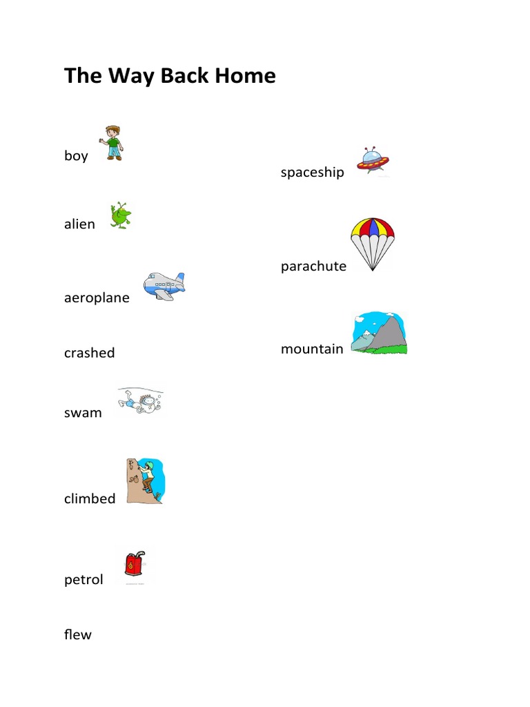 The Way Back Home Word Mat | PDF