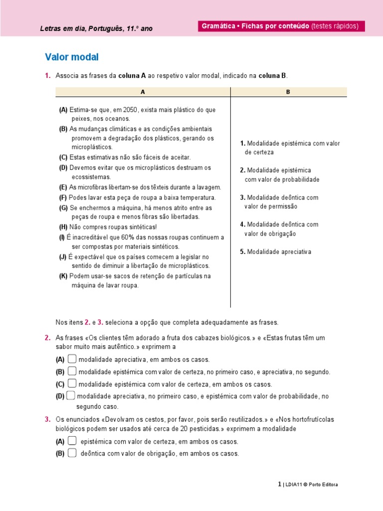 Ldia11 Gramatica Valor Modal 2 | PDF | Ambiente natural