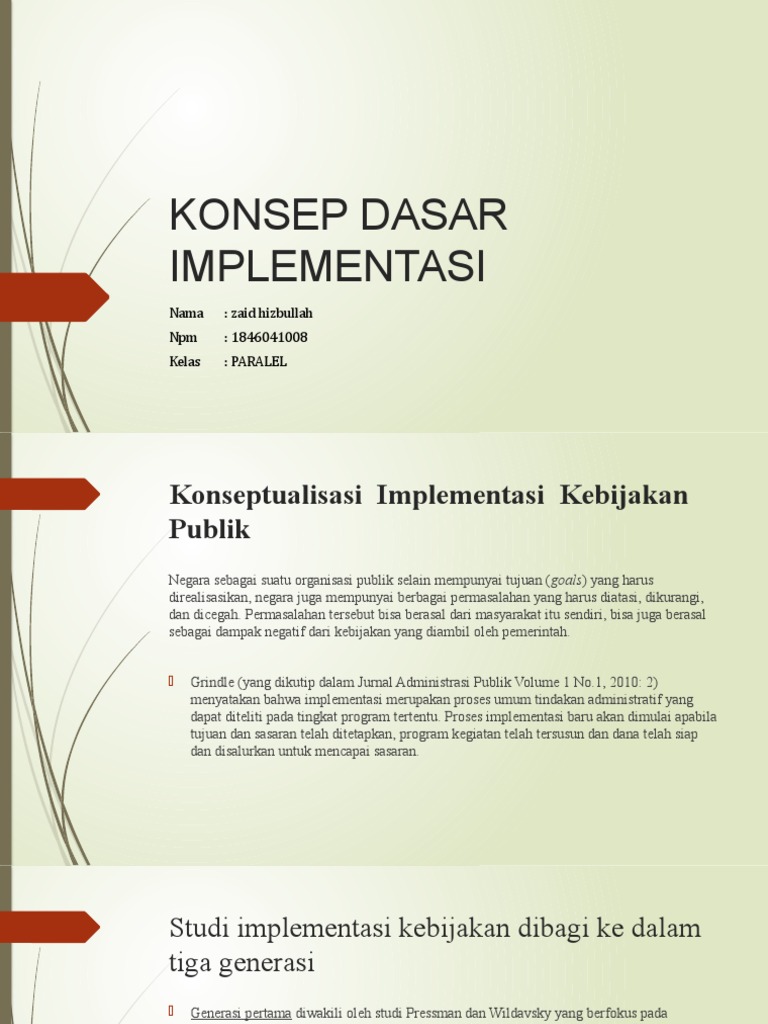 Konsep Dasar Implementasi | PDF