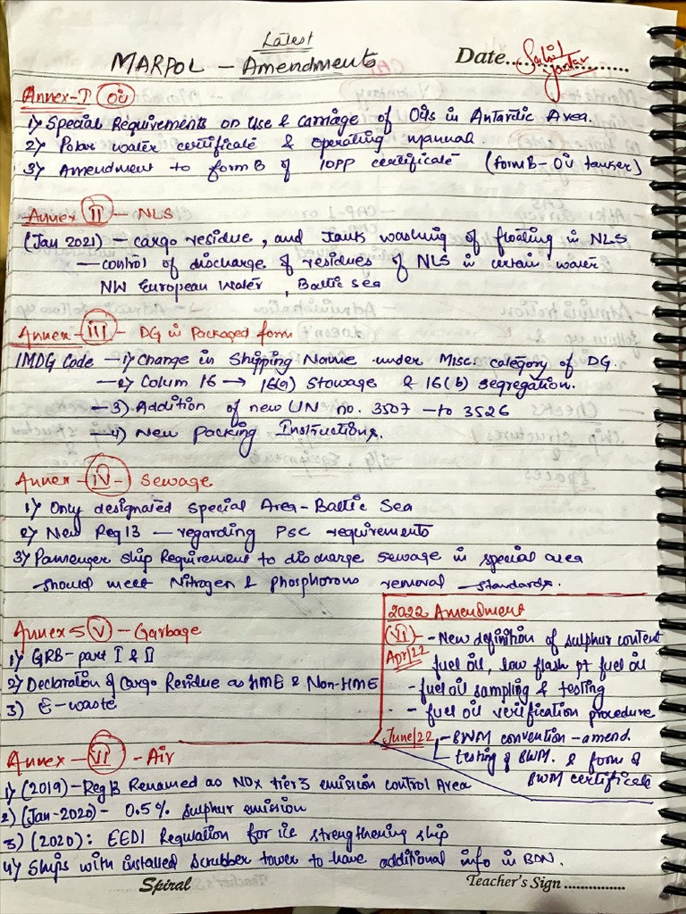 Amendments - To - SOLAS, MARPOL | PDF