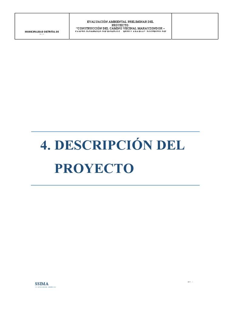 Descripcion Del Proyecto | PDF | Lima | Presupuesto