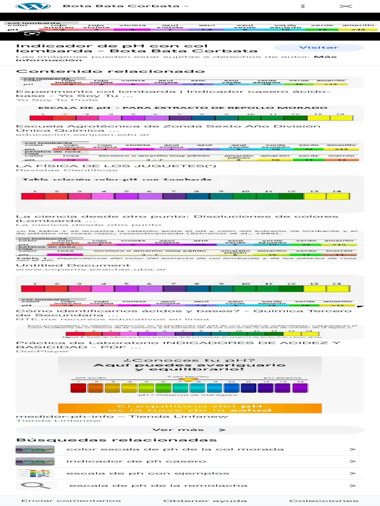 Indicador de PH de La Col Morada - Búsqueda de Google | PDF