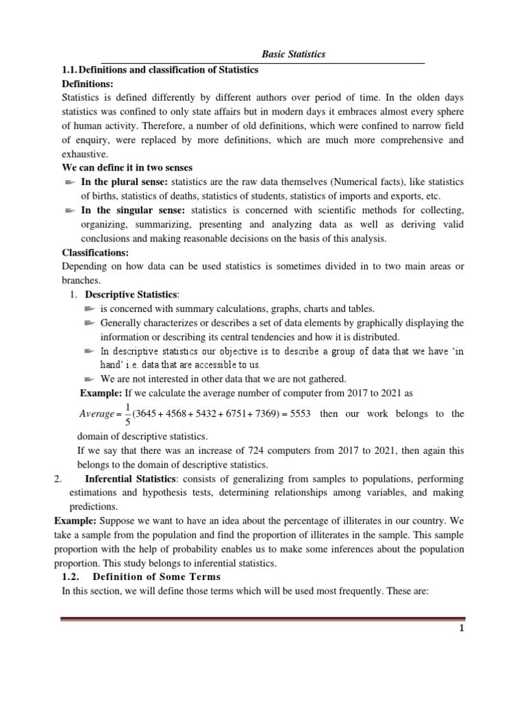 Basic Statistics PDF | PDF | Variance | Statistics