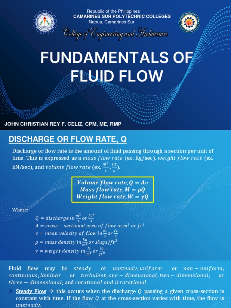 Fundamentals of Fluid Flow 1 | PDF