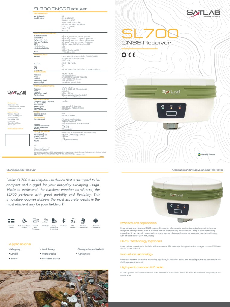 Jual GPS Geodetik SATLAB SL700 Gnss RTK Receiver 081212236207 | PDF ...