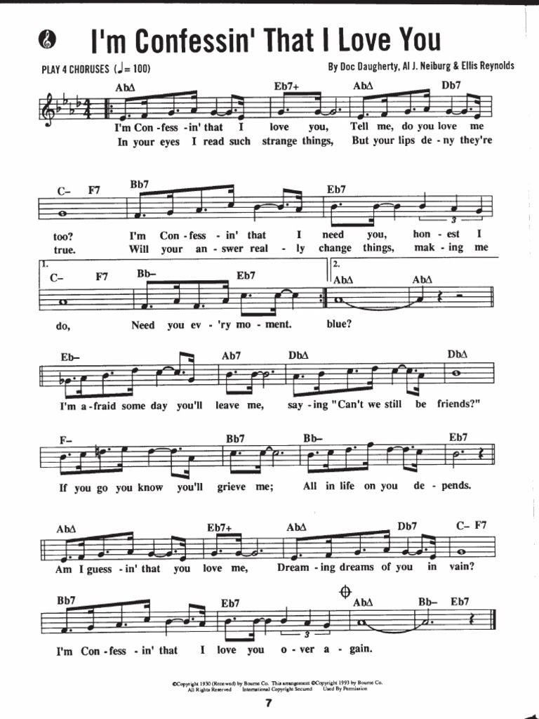 I M Confessin That I Love You | PDF