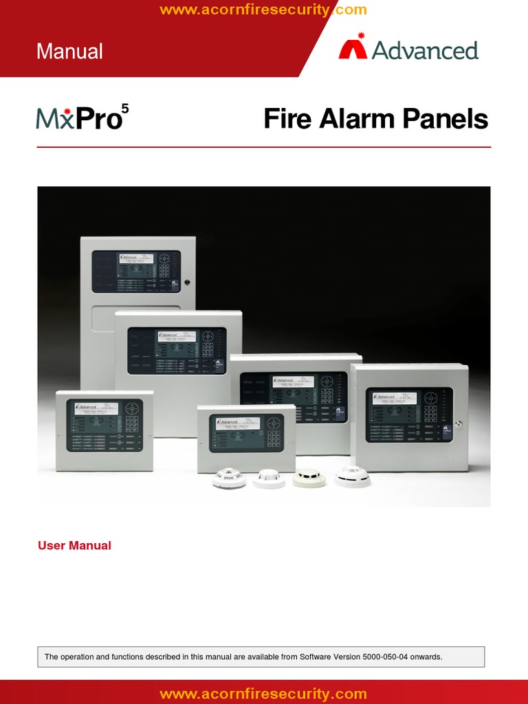MX Pro 5 Fire Alarm User Manual | PDF | Menu (Computing) | Input/Output