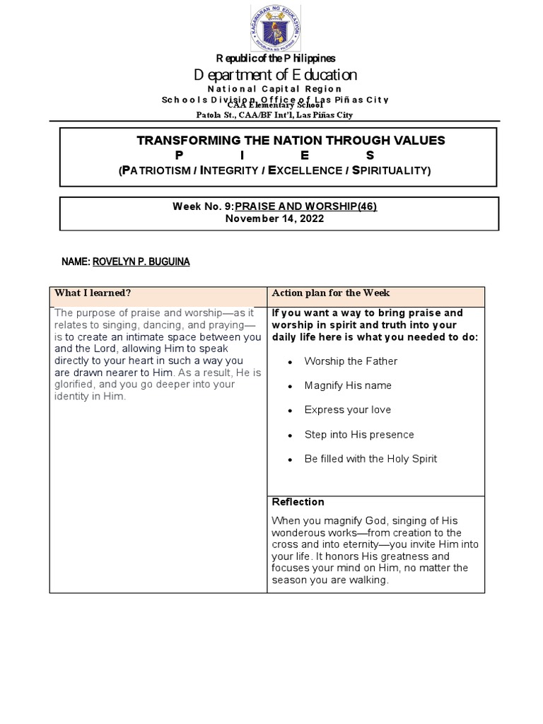 Praise & Worship Guide for Students | PDF
