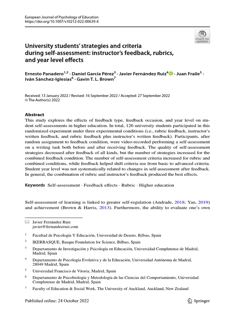 University Students' Strategies and Criteria University Students ... University Students' Strategies and Criteria University Students ...