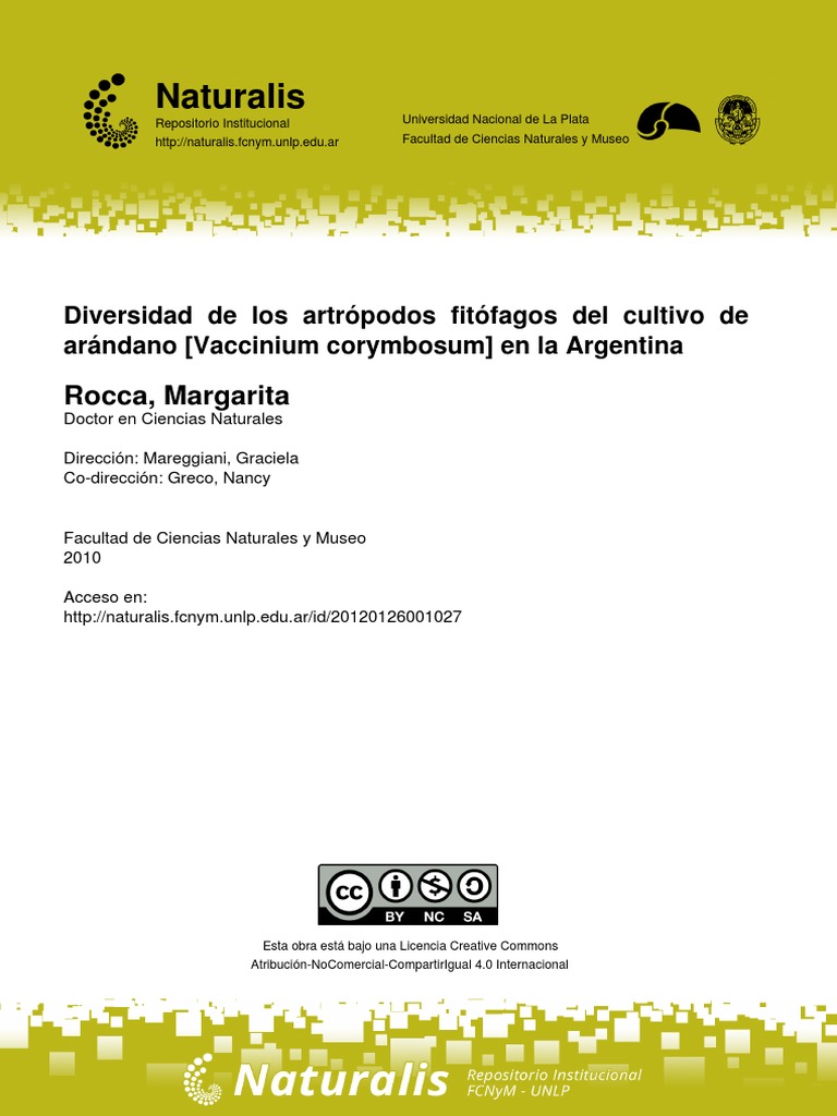 Diversidad de fitófagos en arándano | PDF | Plantas