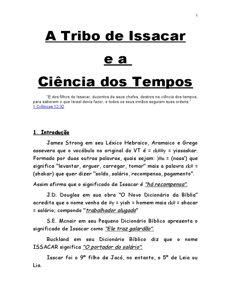 A Tribo de Issacar | PDF