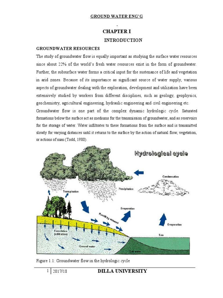 Ground Water Eng'g Notes (CHAPTERS 1-9) | PDF | Science & Mathematics