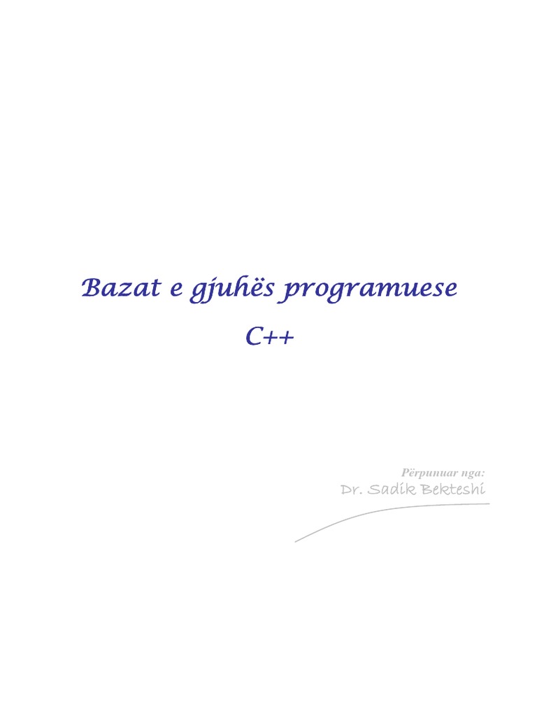 2 Bazat e Gjuhës Programuese C++ | PDF