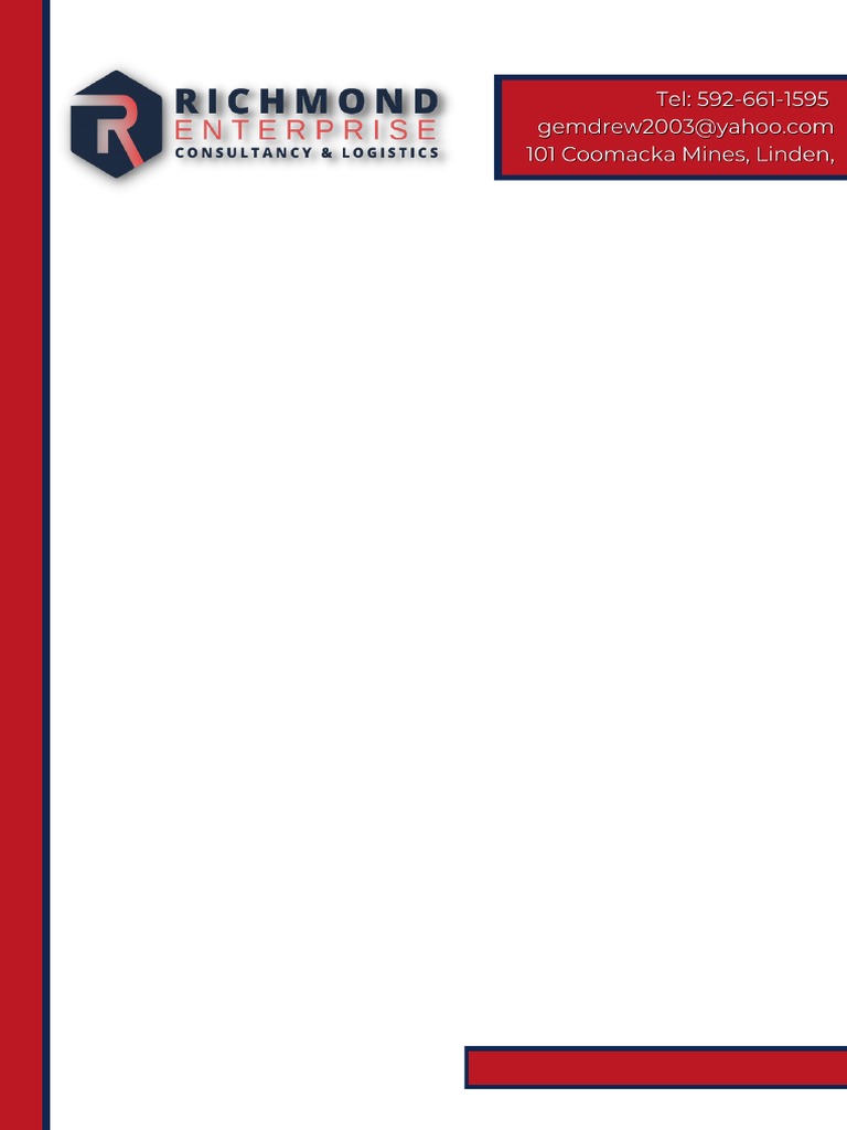 Red Simple Modern Formal Interior Designer Letterhead 5987 | PDF