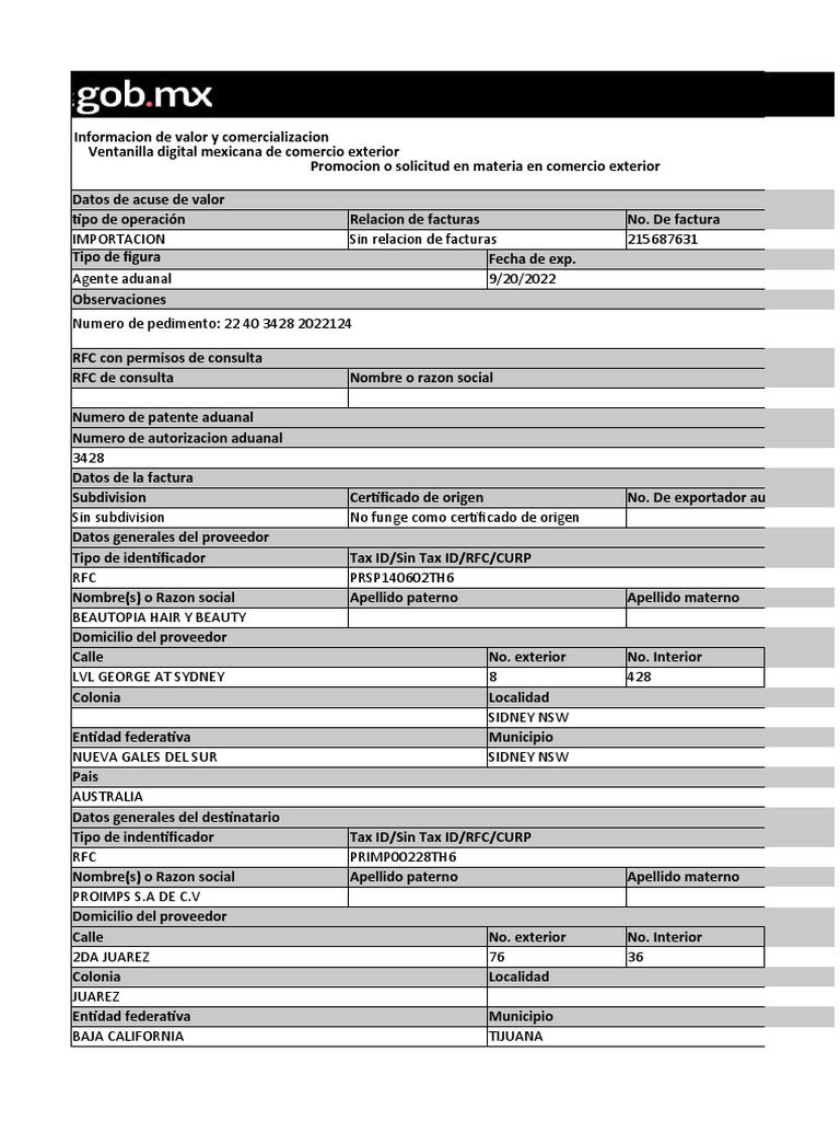 COVE de Exportacion | PDF | Economias | Industrias de servicio