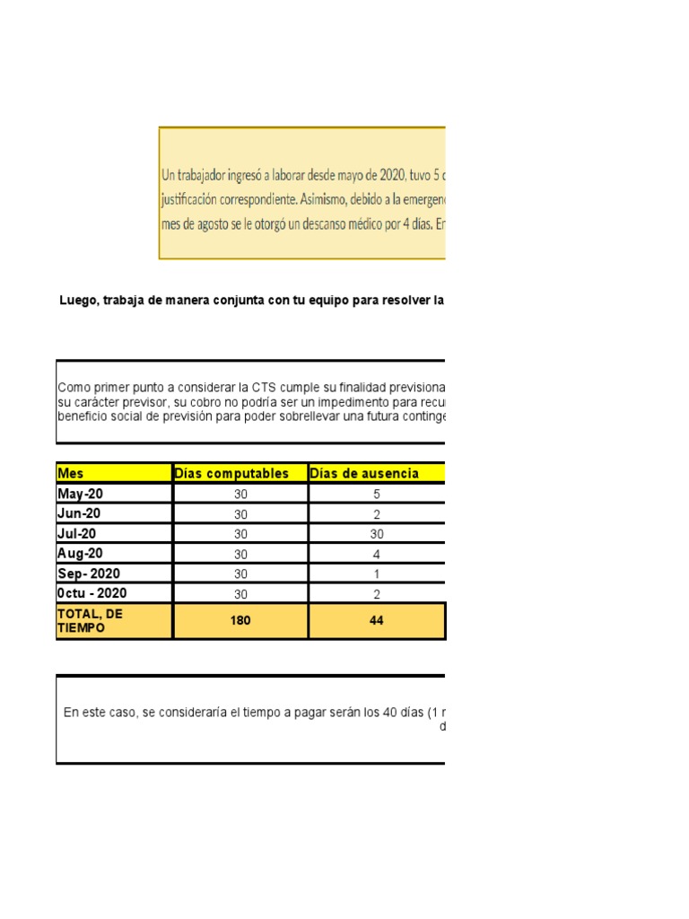 Calculo de Cts | PDF