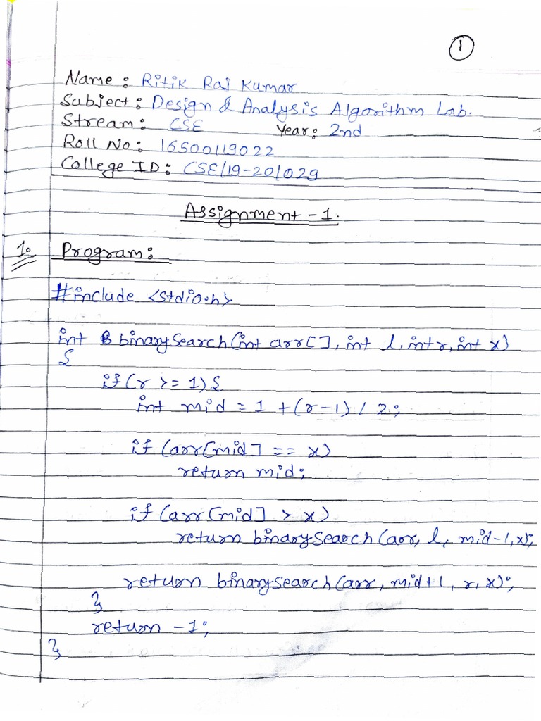 Ritik Raj Kumar - 16500119022 - DAA LAB | PDF | Queue (Abstract Data ... Ritik Raj Kumar - 16500119022 - DAA LAB | PDF | Queue (Abstract Data ...