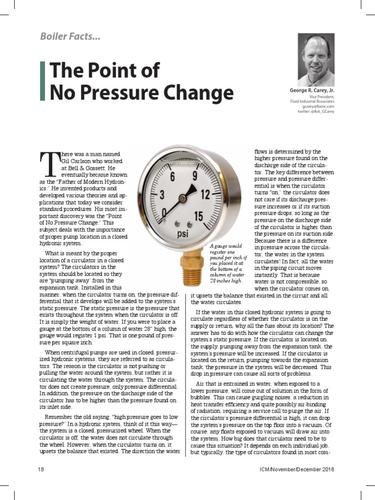 The Point of No Pressure Change | PDF