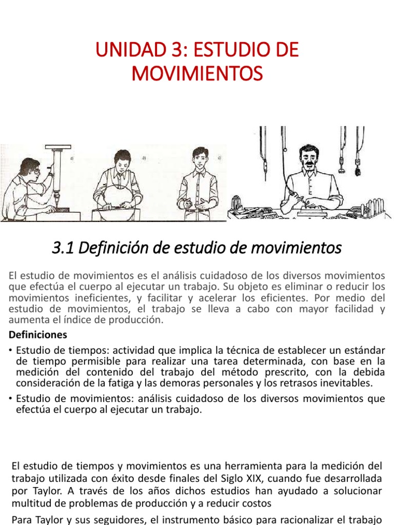 Unidad 3 Estudio Del Trabajo | PDF