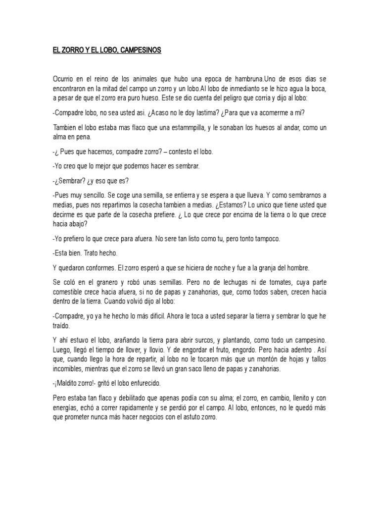 El Zorro y El Lobo | PDF