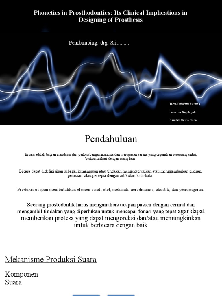 Fonetik dalam Desain Protesa Gigi | PDF