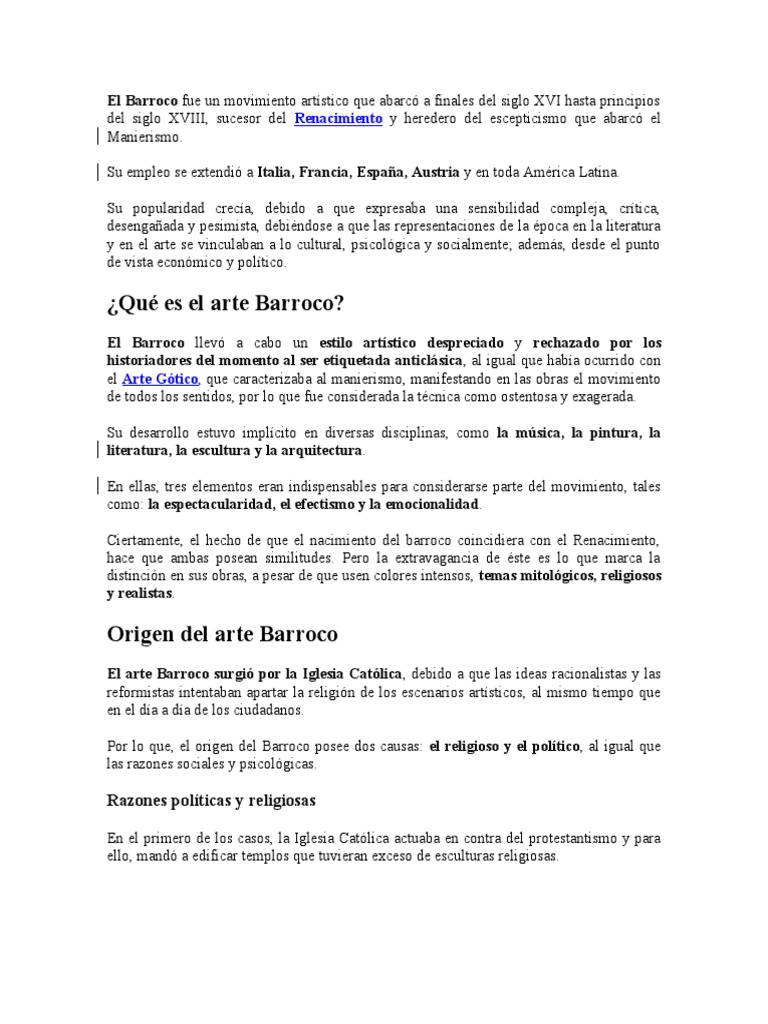El Barroco | PDF | Barroco | Armonía